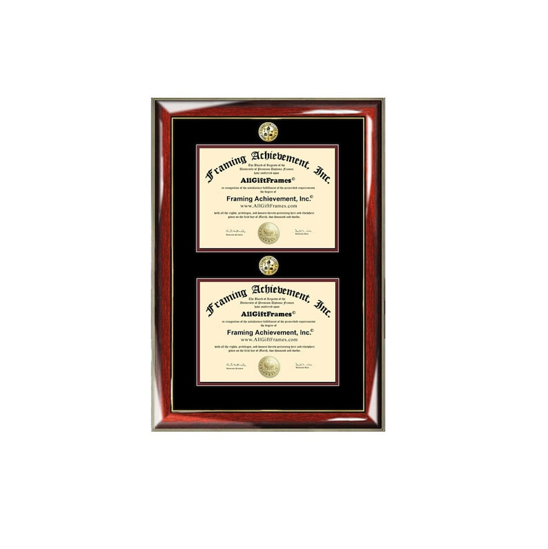 Graduation Dual Degree Diploma Frame University Major Logo - Etsy