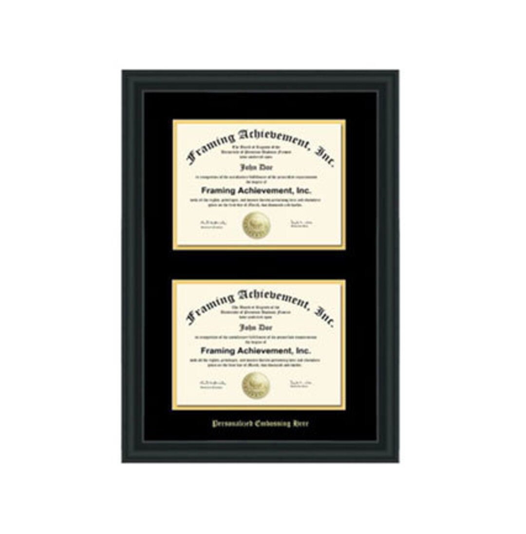 Double University Diploma Frame Double Certificate College Frames ...