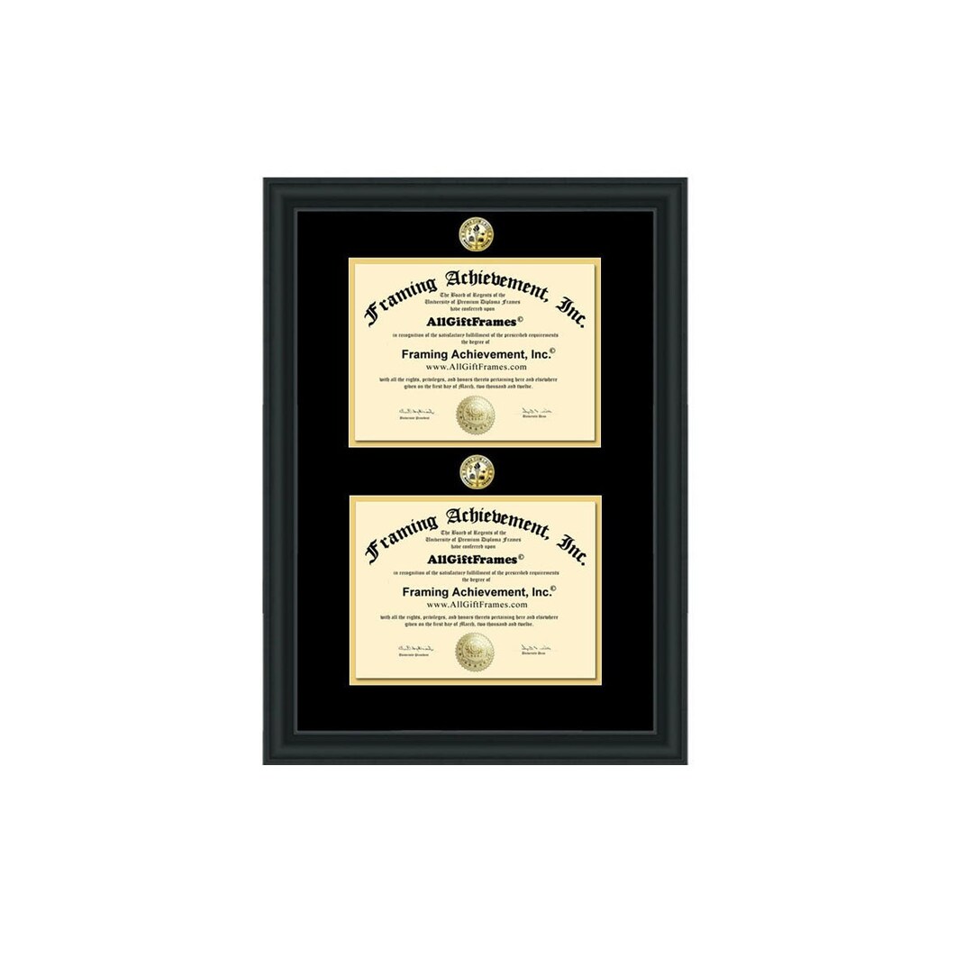 Double Logo Degree Frame Graduation College Diploma Frames University ...