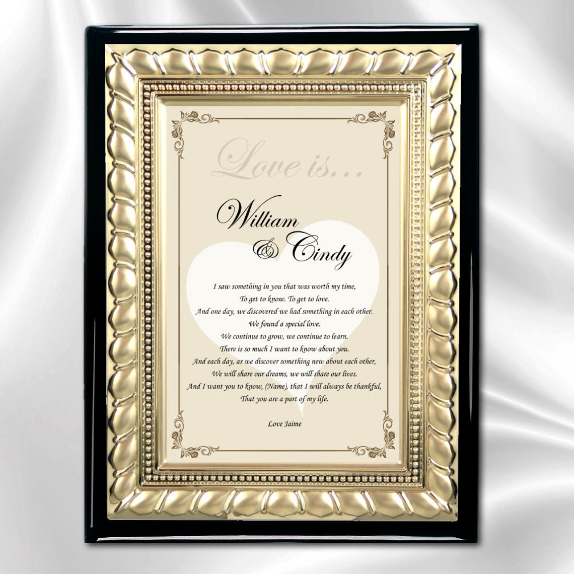 Romantic Love Poetry Plaque Gift Present Birthday Valentine | Etsy