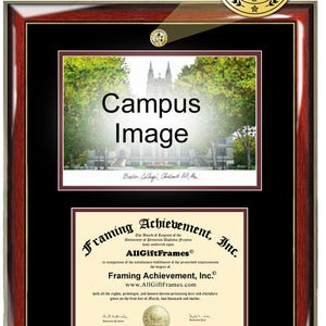 Xavier University Diploma Frame Lithograph Campus Image XULA ...