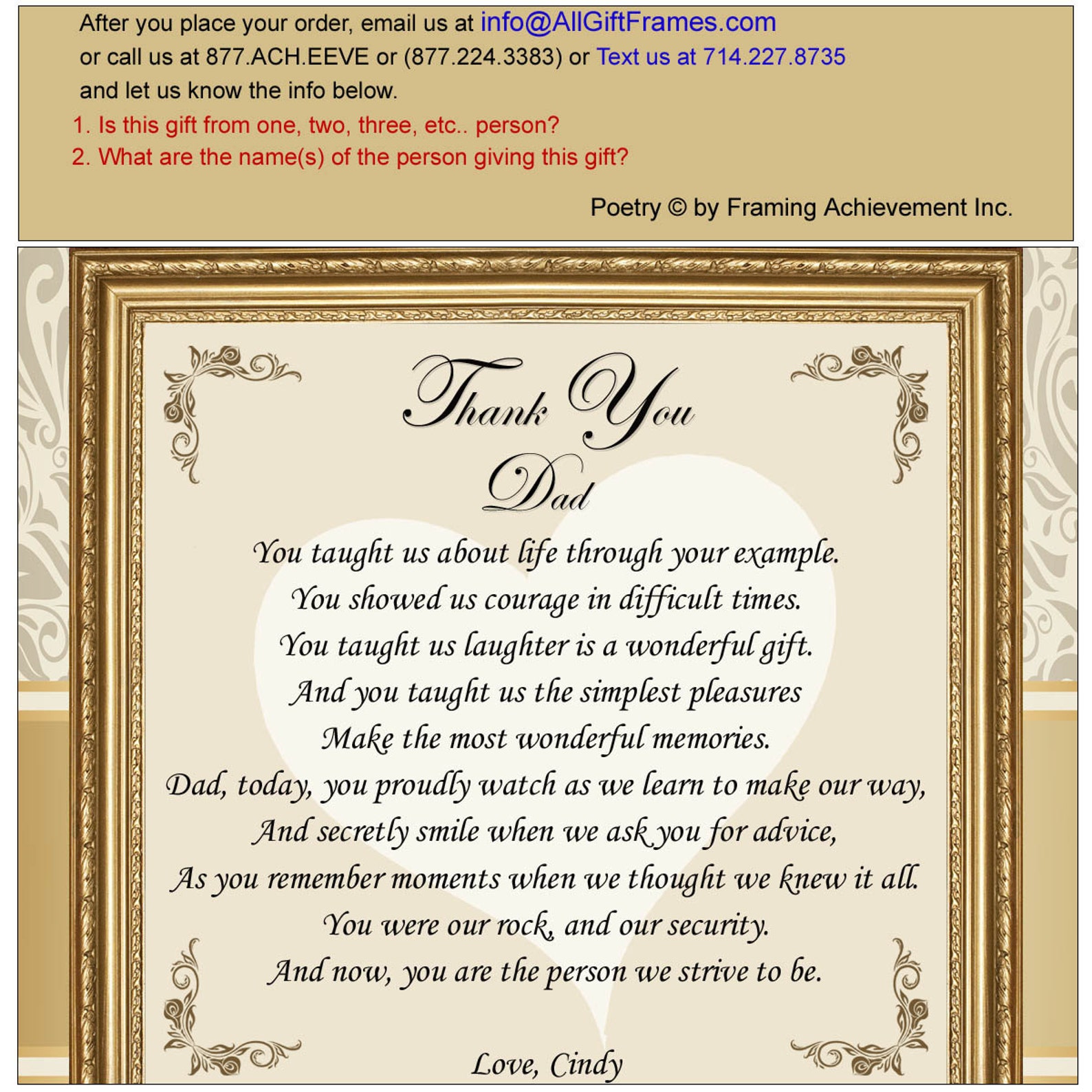 Thank You Father Poetry Cherry Desk Clock Father's Day - Etsy