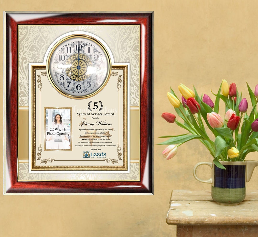 Employee Years of Service Picture Frame Award Employee of Month Photo ...