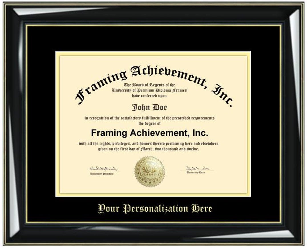 Diploma Frame University Graduation Degree Frames Mat Black Matted Gold ...