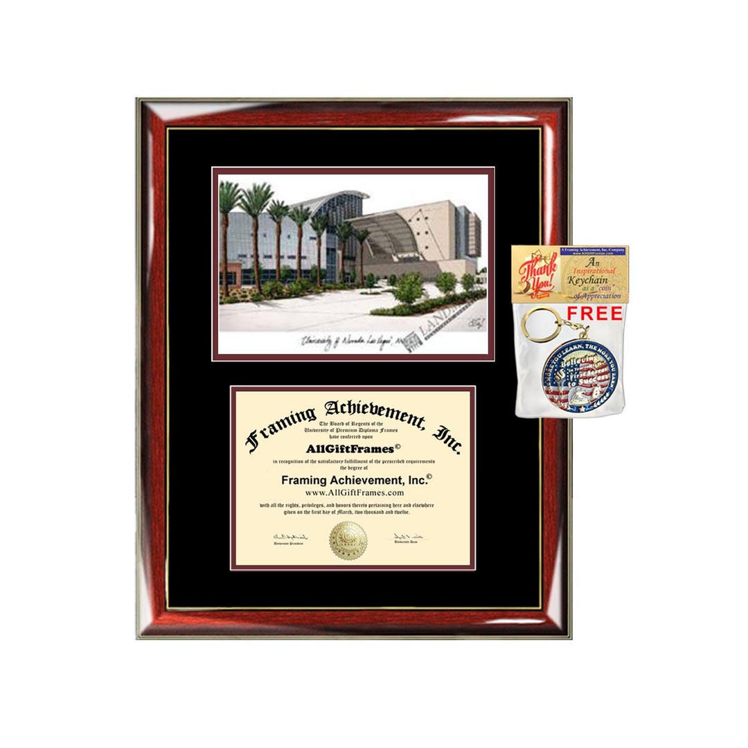 UNLV Diploma Frames University of Nevada Las Vegas Lithograph Degree ...