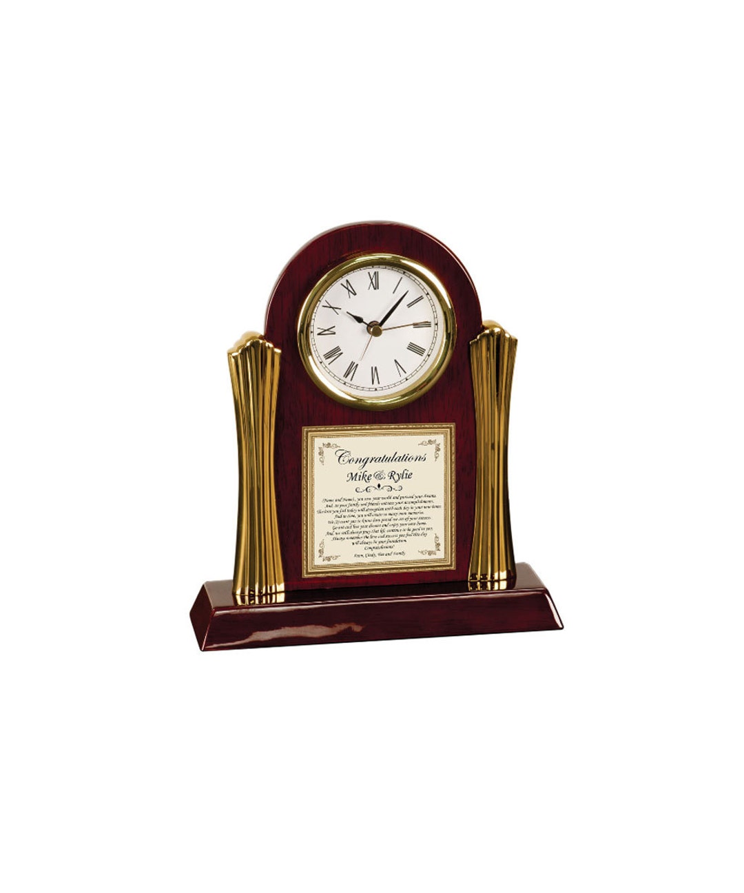 Personalized Housewarming Poem Clock Traditional Gifts Cherry Clock ...
