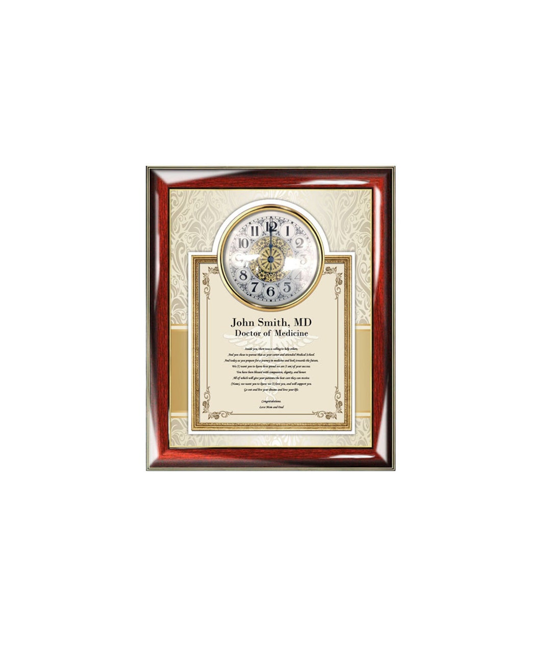 Personalized Medical School Graduation Clock Frame Gift Doctor of ...