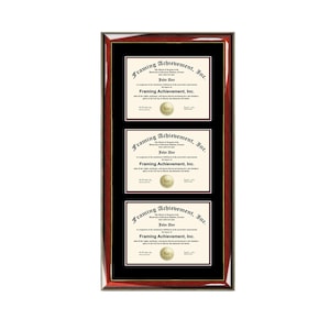 Triple Diploma Frame Certificate Frames University College Plaque ...