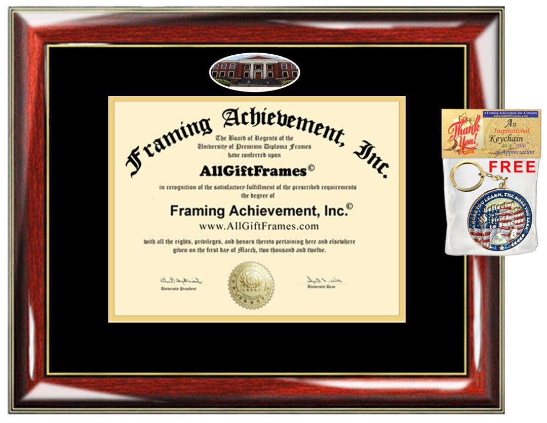 University of Akron Diploma Frames Graduation Gift Degree Campus Photo ...
