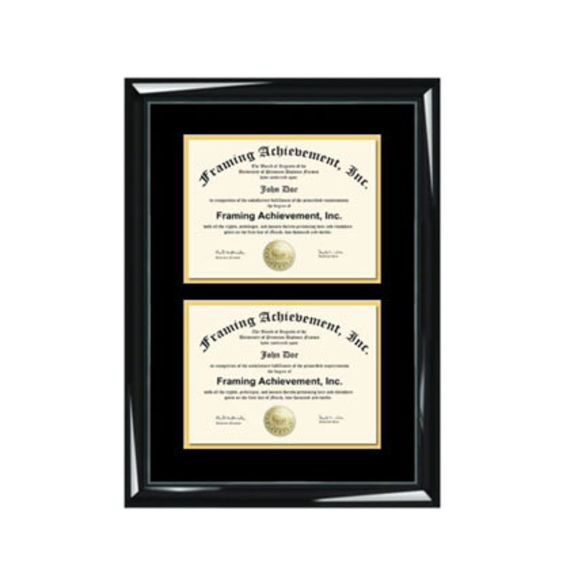 Dual Diploma Frame Double Certificate Frames Two Document | Etsy