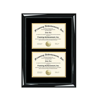 Dual Diploma Frame Double Certificate Frames Two Document | Etsy