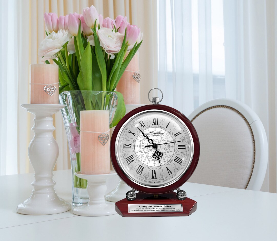 Engraved Silver Large Rotund Versailles Design Fireplace Mantel Table ...