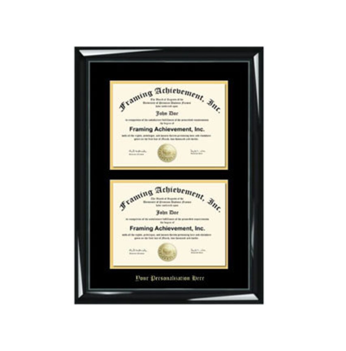 Dual Diploma Frame Double Certificate Frames Embossed Two | Etsy