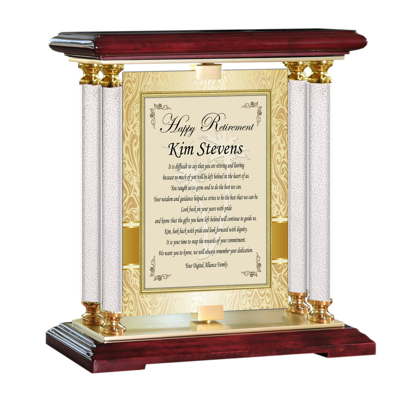 Personalized Retirement Gift Plaque Custom Unique Desk Award Retiree ...