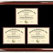 Three Certificate Frame Degree Framing Holds 3 Diploma Documents ...