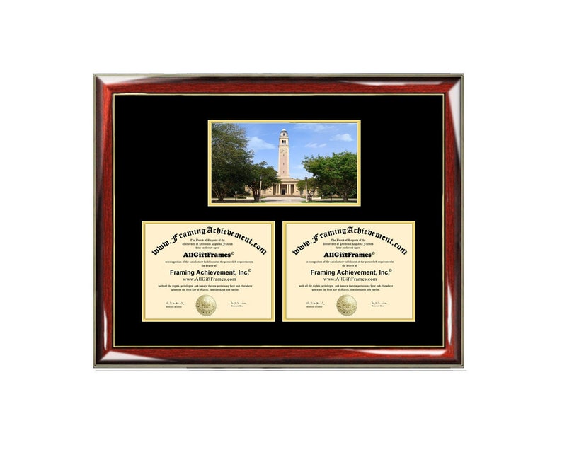 LSU Double Diploma Frame Louisiana State University Campus - Etsy
