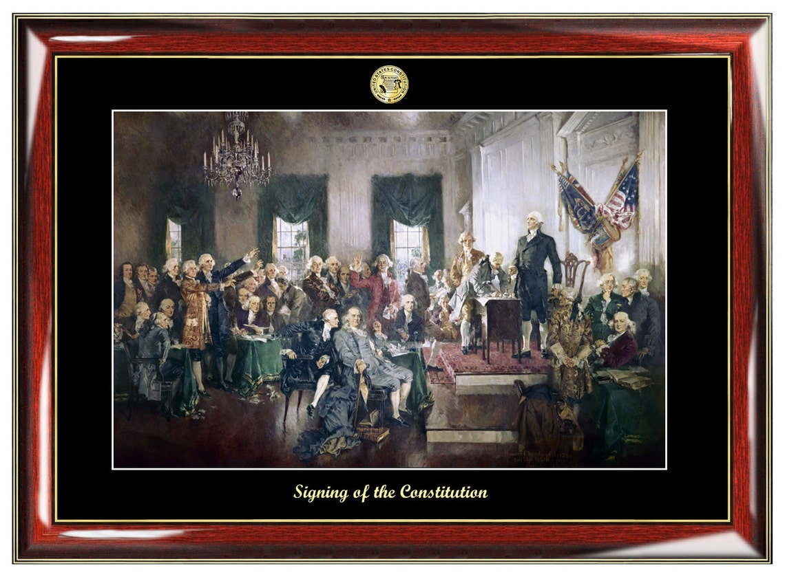 Constitution Replica Print & Signing of the Constitution Mural | Etsy