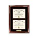 Dual Certificate Frames Double Diploma Graduation Frame Engraved Glossy ...