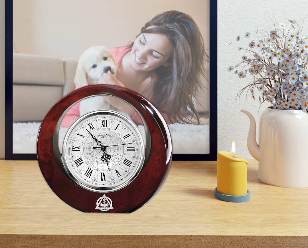 Dentistry Silver Logo Wood Desk Clock Embellish Design Element Dental ...