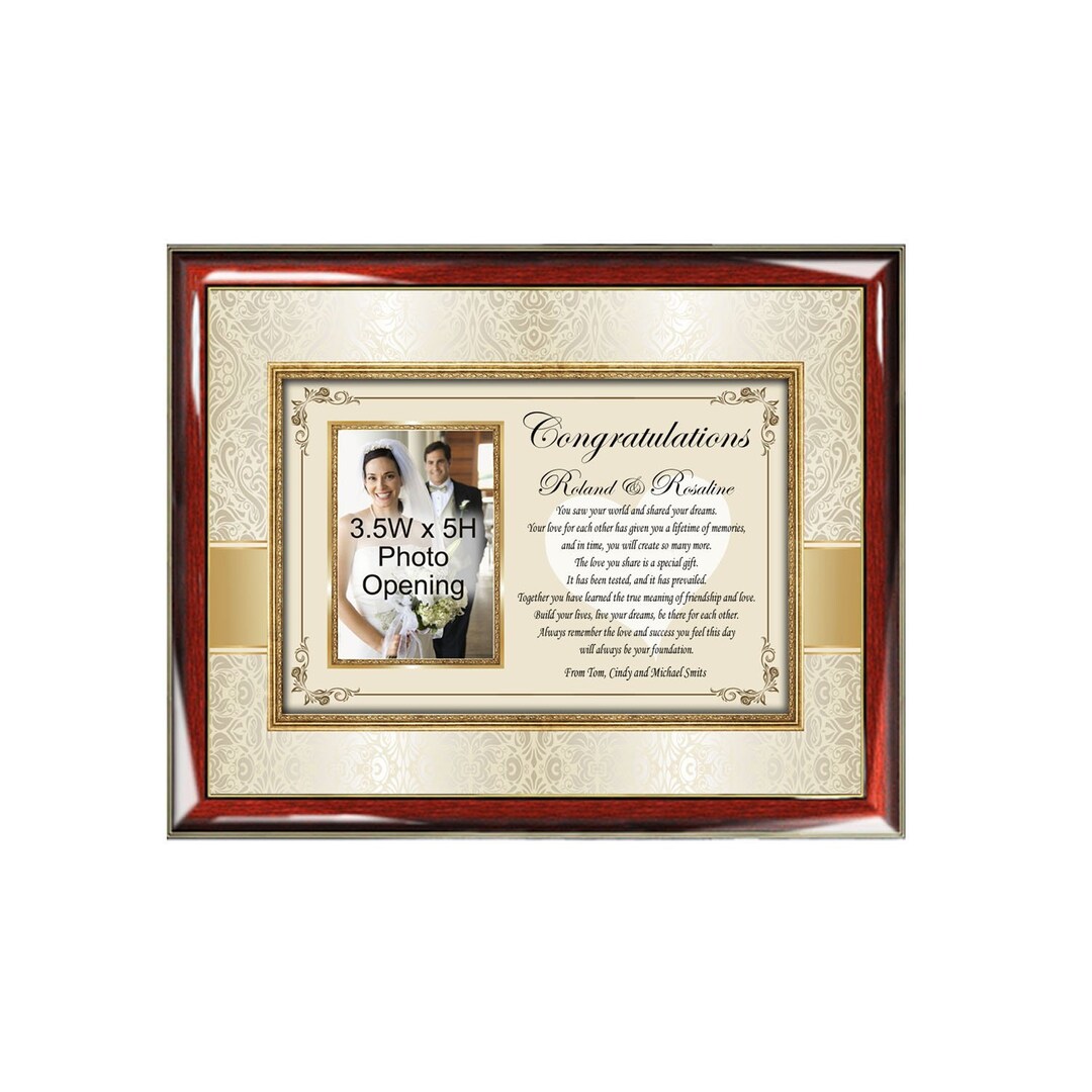 Wedding Frame Bride Groom Couple Personalized Wedding Photo Frame Gift ...