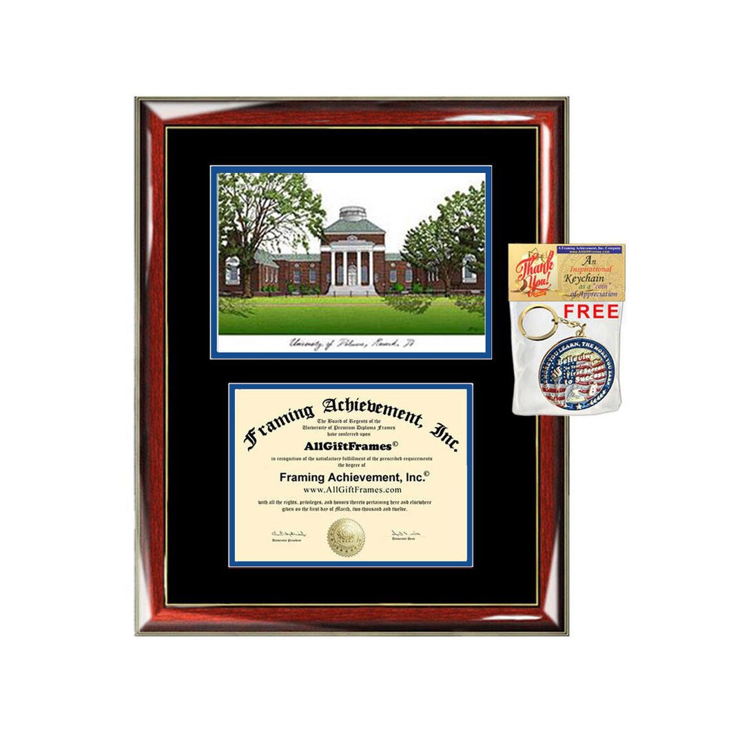 University of Delaware Diploma Frames UD Lithograph Frame Campus Sketch ...