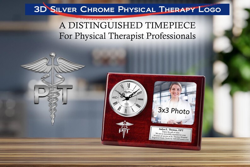 Engraved Physical Therapist Name Plate Desk Photo Frame Etched Plaque ...