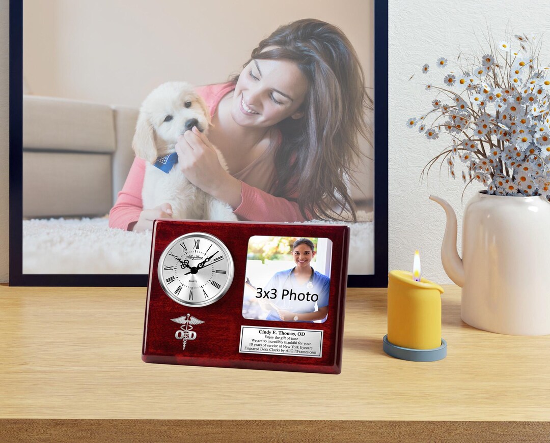 Doctor of Optometry Engrave Desk Photo Frame Picture Plaque Silver ...