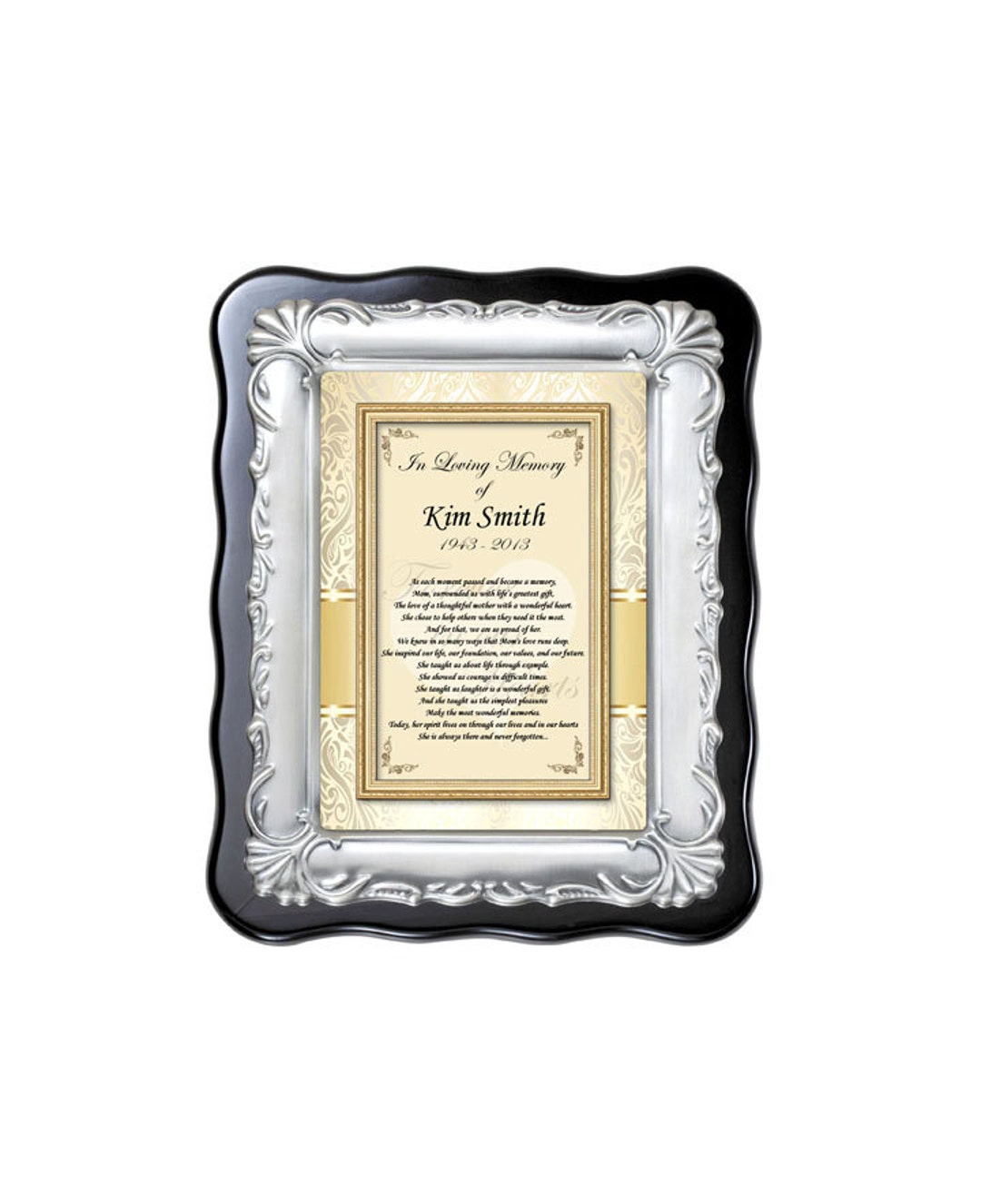 Memorial Sympathy Plaque Personalized Remembrance Bereavement ...
