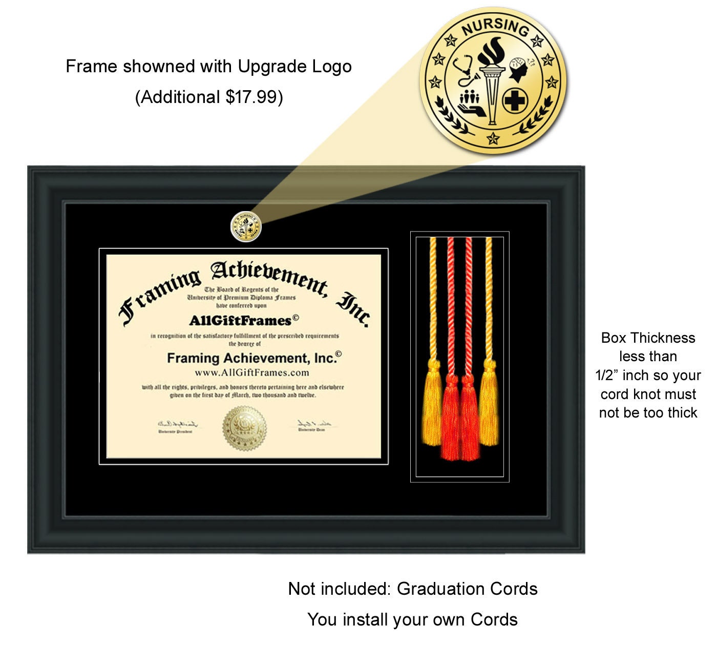 Graduation Cord Box Frame University Diploma Frame College | Etsy