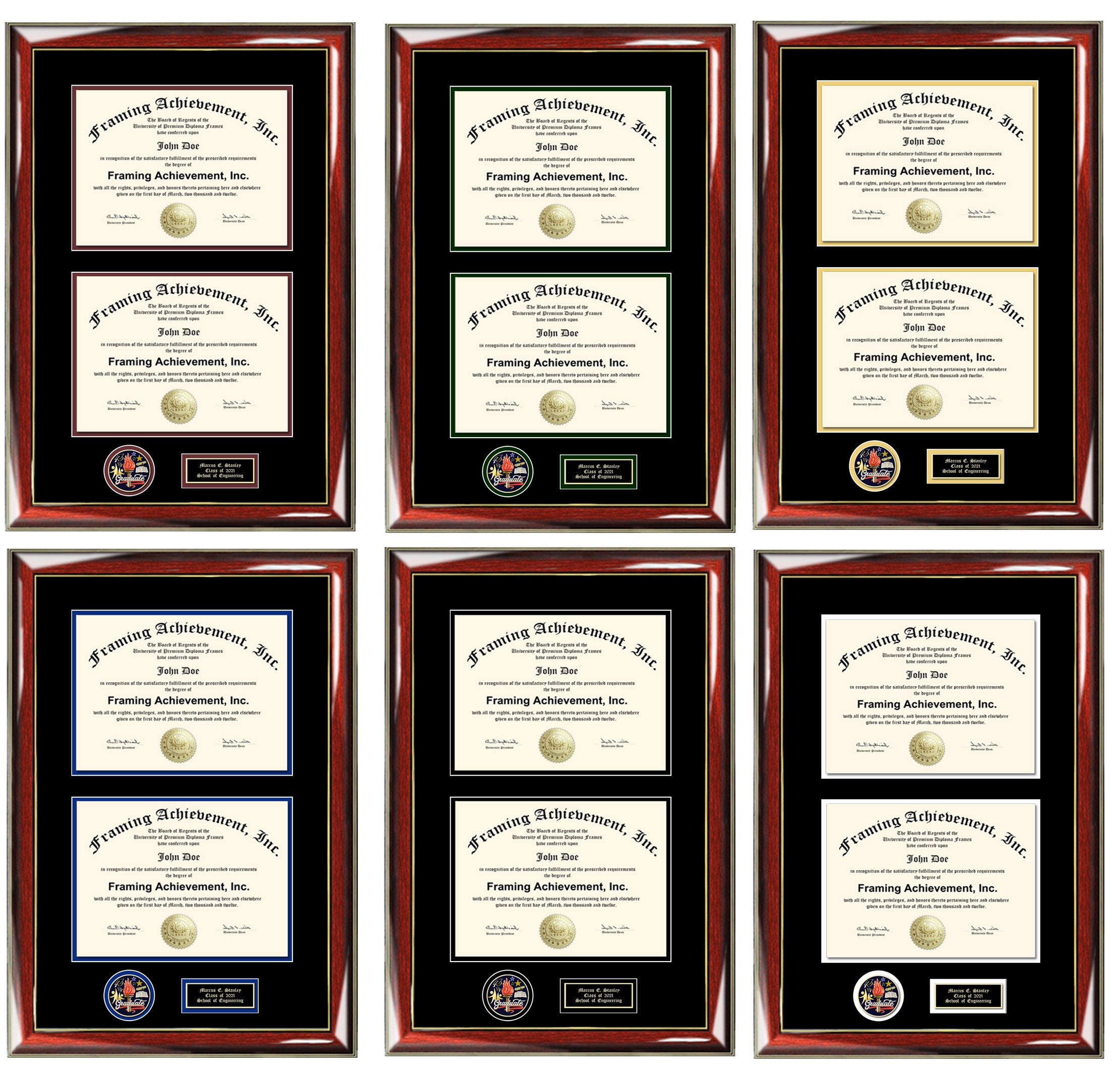 Double College Diploma Case Holder Two Graduation 3D Medal - Etsy