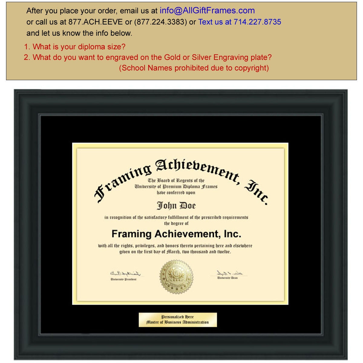 University Diploma Frames Graduation College Frames With - Etsy Singapore