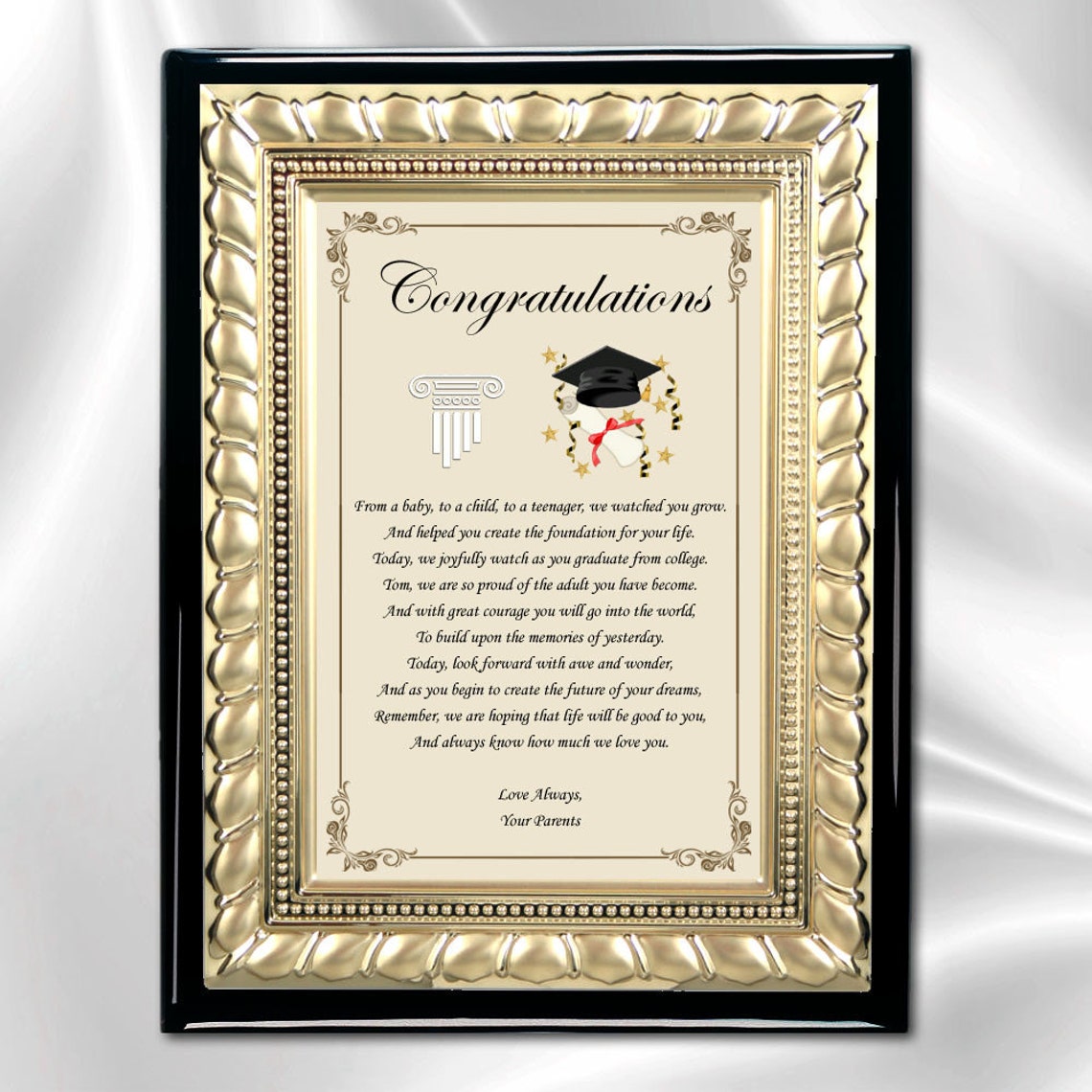 Personalized Graduation Poetry Plaque Present for High School or ...