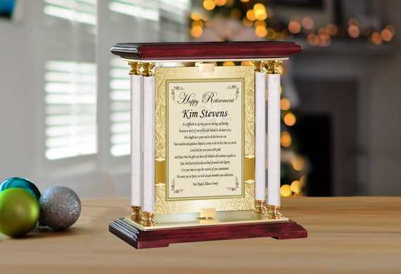 Personalized Retirement Gift Plaque Custom Unique Desk Award - Etsy