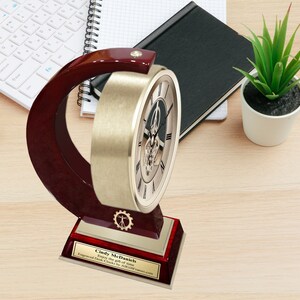 Best Gift Gold Mechanical Gear Clock Davinci Vitruvian Man Logo ...