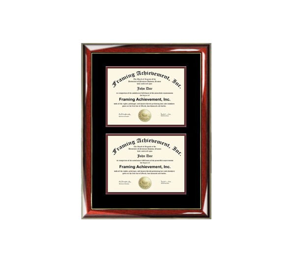 Double Degree Frame Dual Diploma Frames Two Certificate Glossy | Etsy