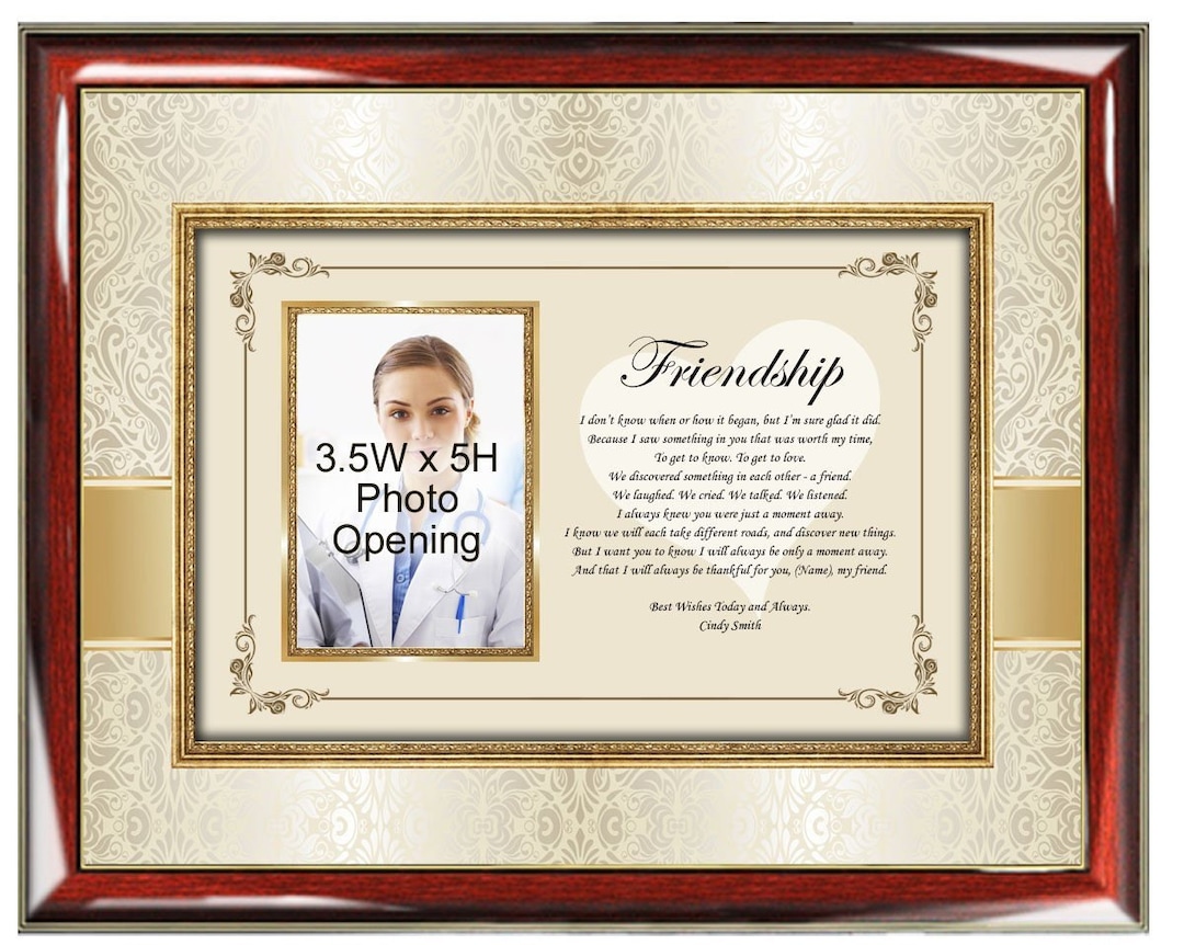 Poetry Picture Friendship Photo Frame Personalized Picture Frames Best ...