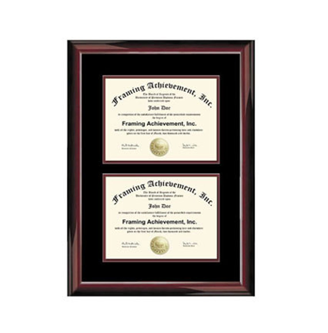 College Dual Diploma Frame Two Degree Double Certificate - Etsy