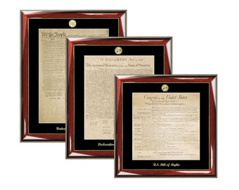 Constitution Frame Replica & Bill of Rights Print Frame Set | Etsy
