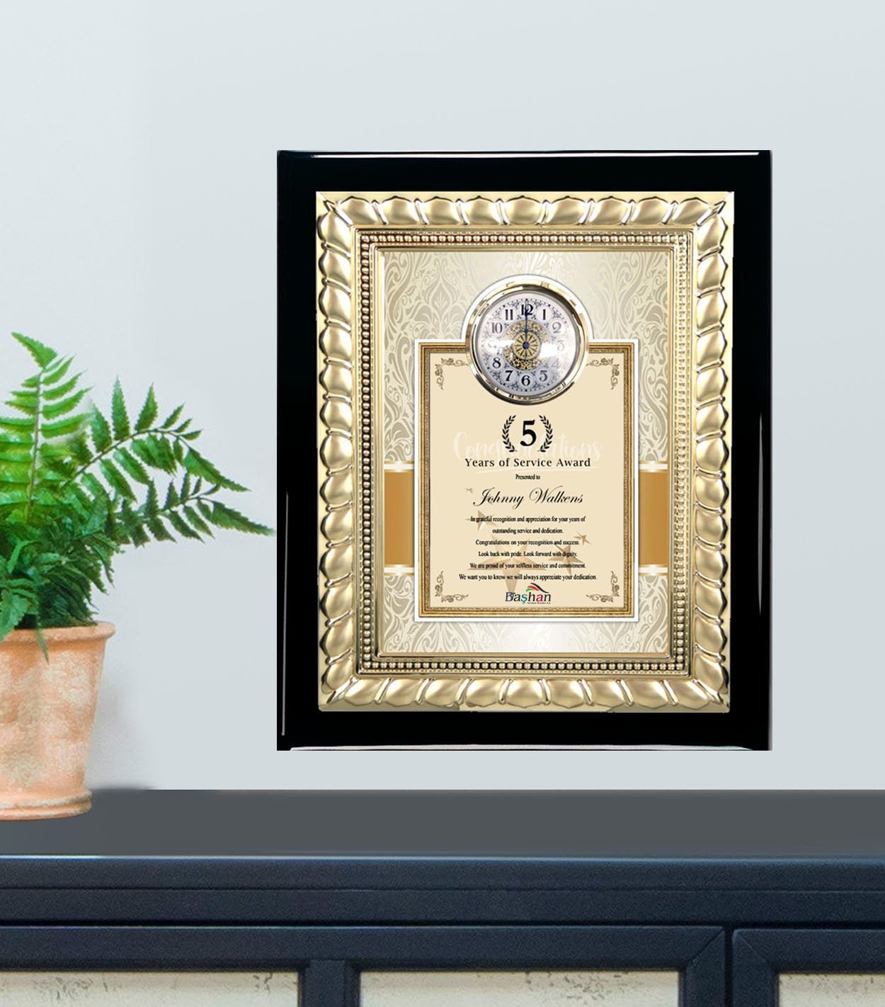 Unique Clock Gift Plaque Employee Service Award Year Month - Etsy