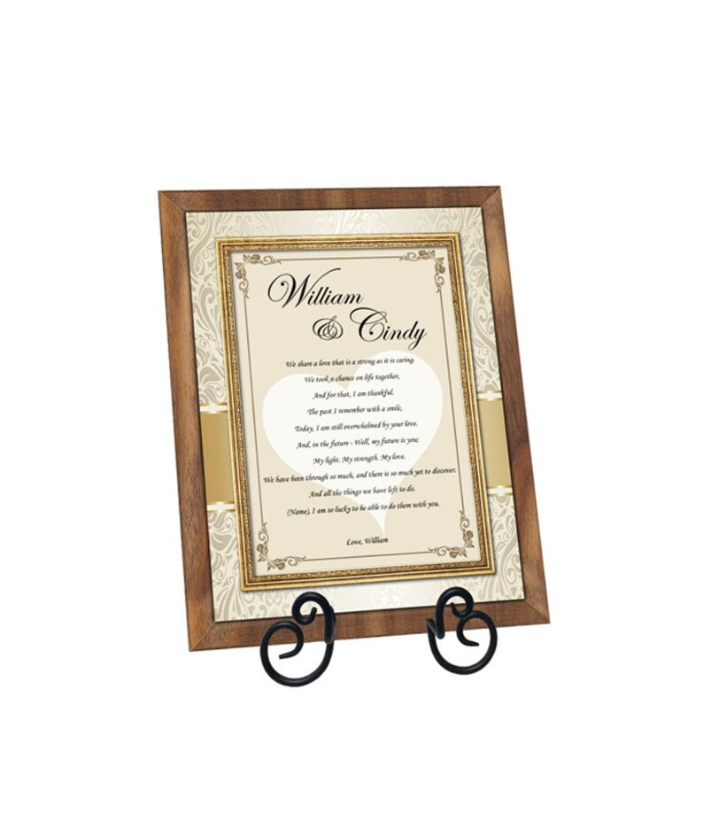 Love Poetry Romantic Gift of Poem Walnut Plaque Girlfriend | Etsy