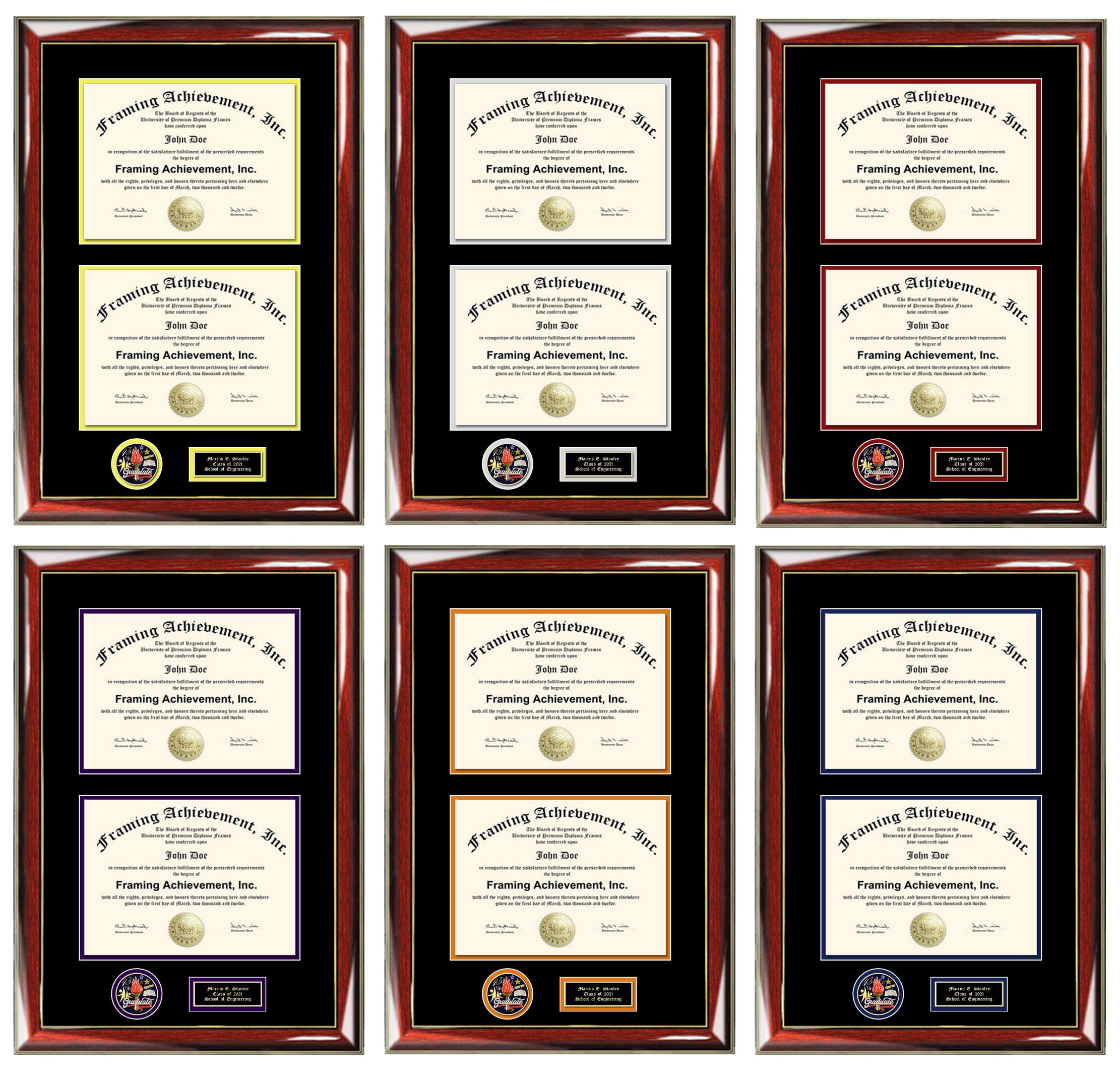 Double College Diploma Case Holder Two Graduation 3D Medal | Etsy