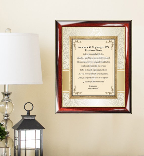 Personalized Graduate Gift Frame Present Poem College Her | Etsy