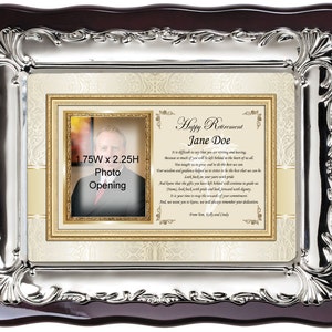 Personalized Picture Frame Retirement Gift Best Wishes Farewell ...