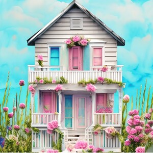 Shabby Chic Beach Scenes Glossy Ceramic Coasters With Cork Bottom 3.75 ...