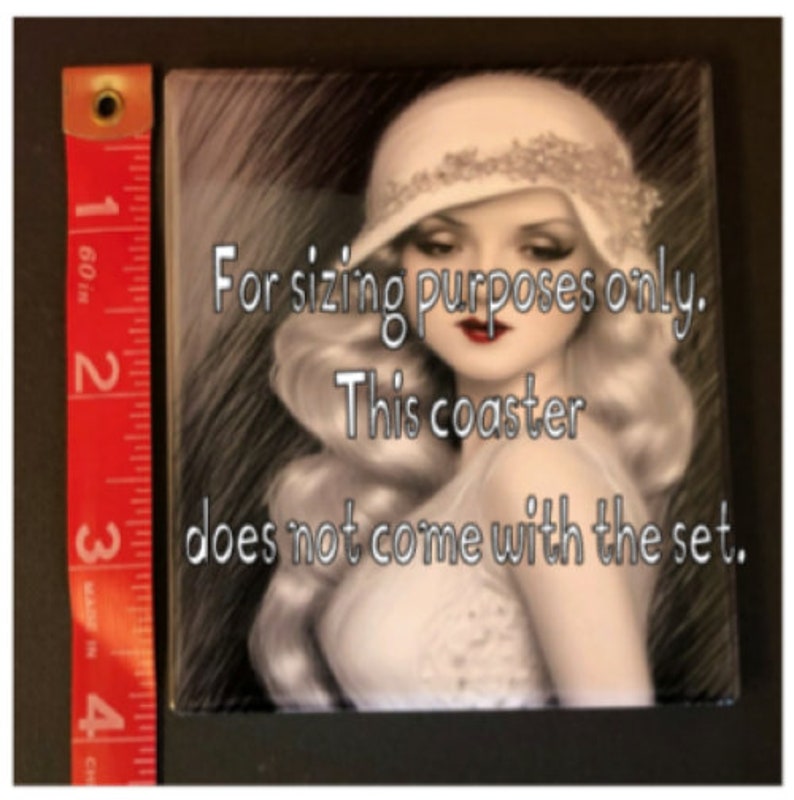 Shabby Chic Beach Scenes Glossy Ceramic Coasters With Cork Bottom 3.75 ...