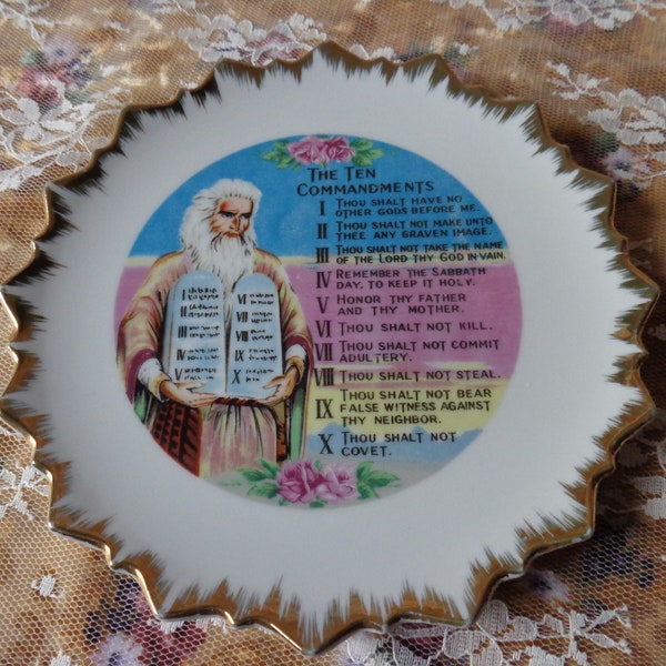 Ten Commandments Plate - Etsy