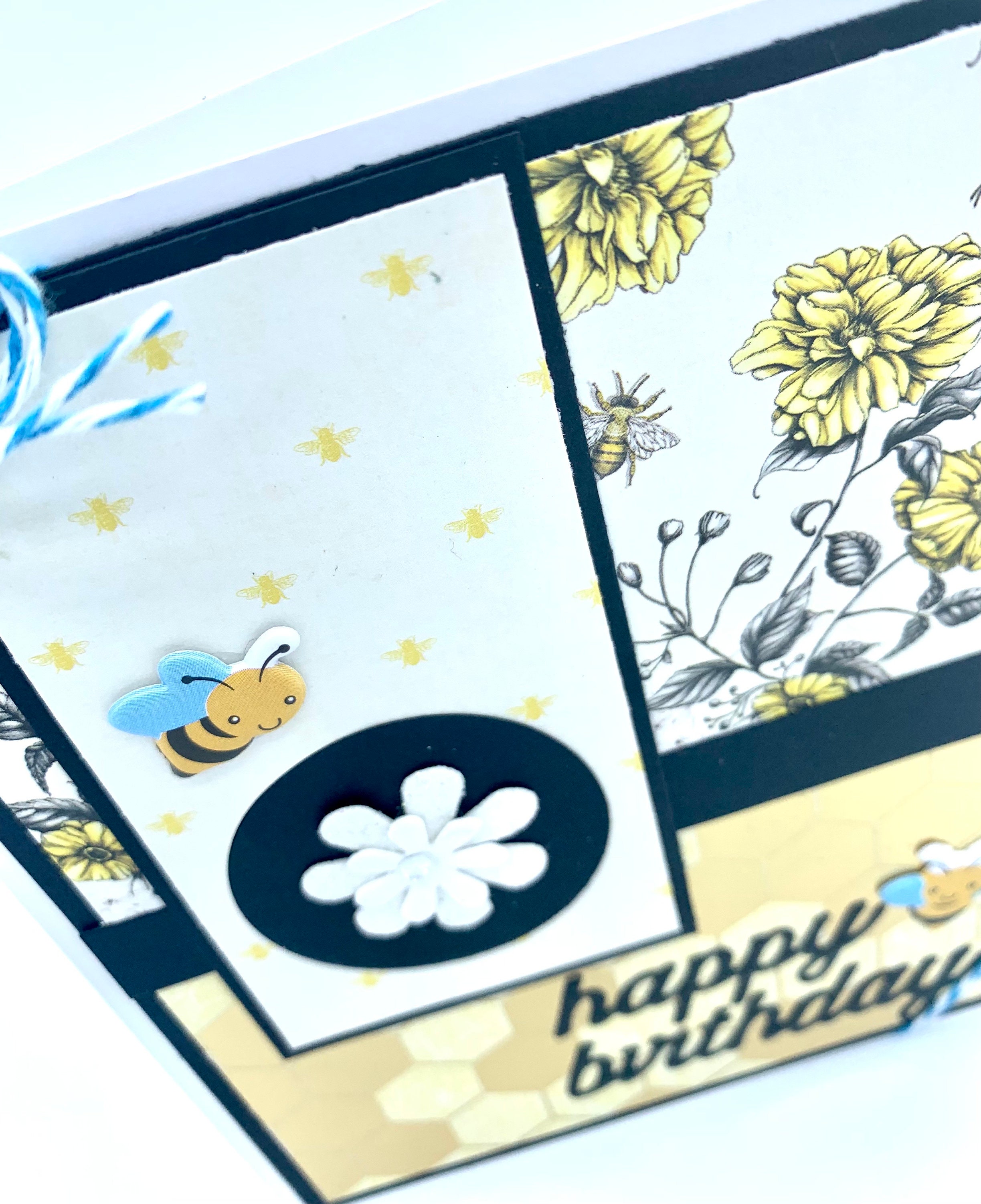 Bumblebee Bee Greetings Happy Birthday Handmade Card - Etsy