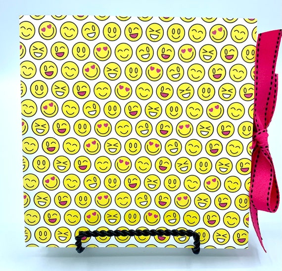 Emoji Smiley Faces Accordion Album Journal Memory Book | Etsy