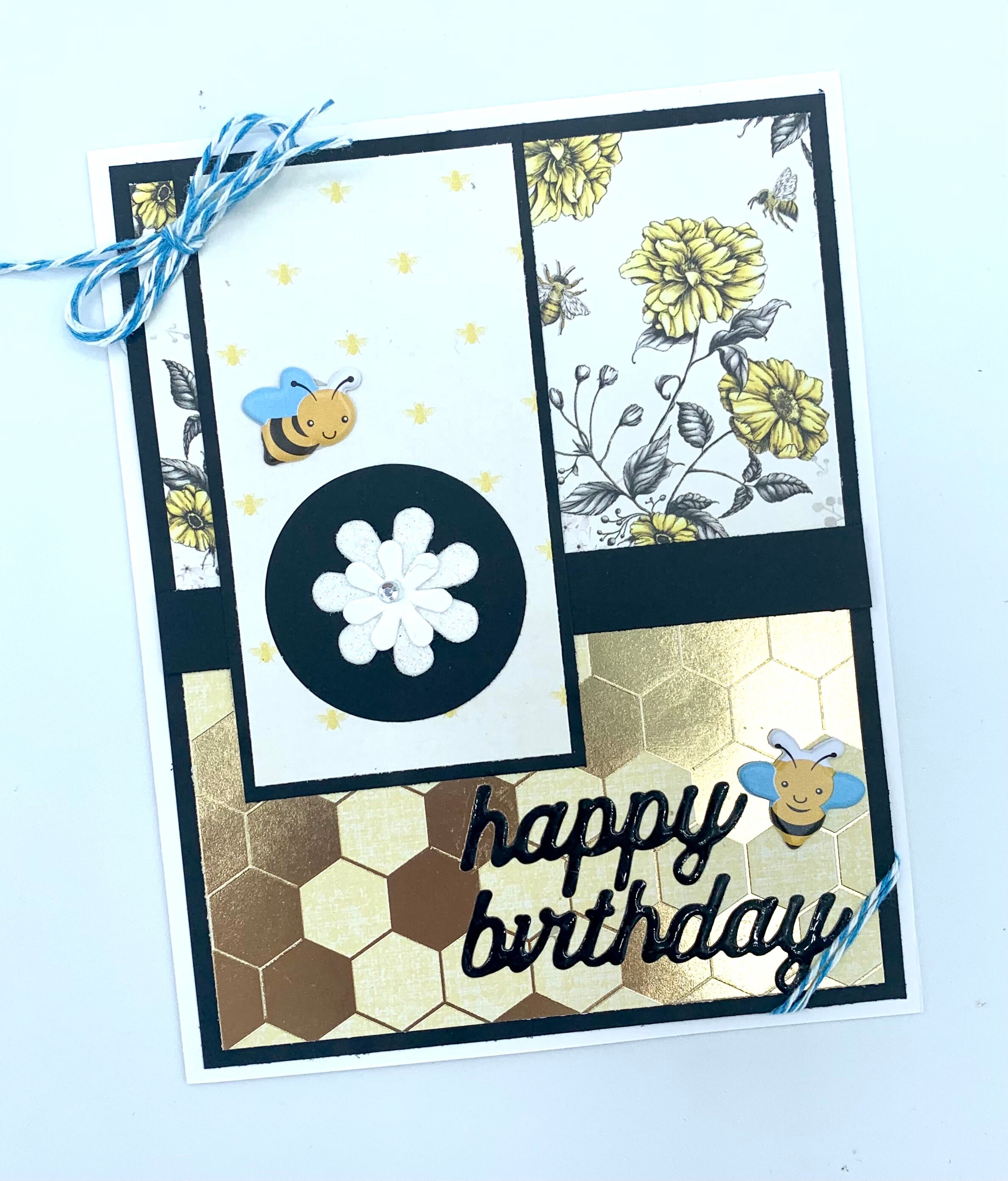 Bumblebee Bee Greetings Happy Birthday Handmade Card - Etsy
