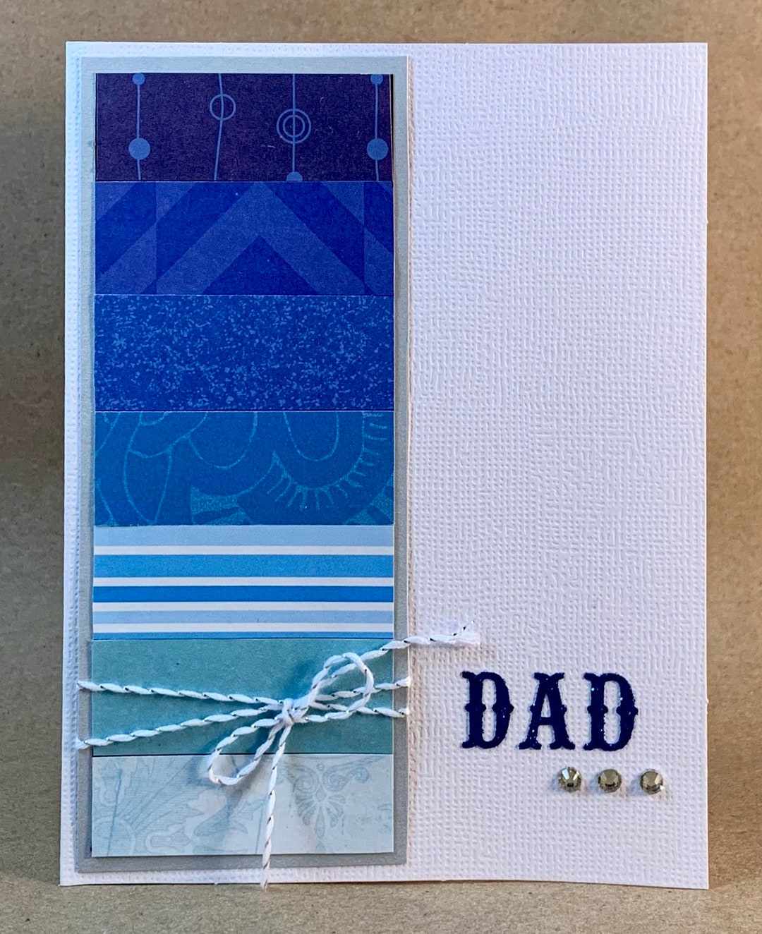 Dad Blue Ombré Birthday Greeting Card - Etsy